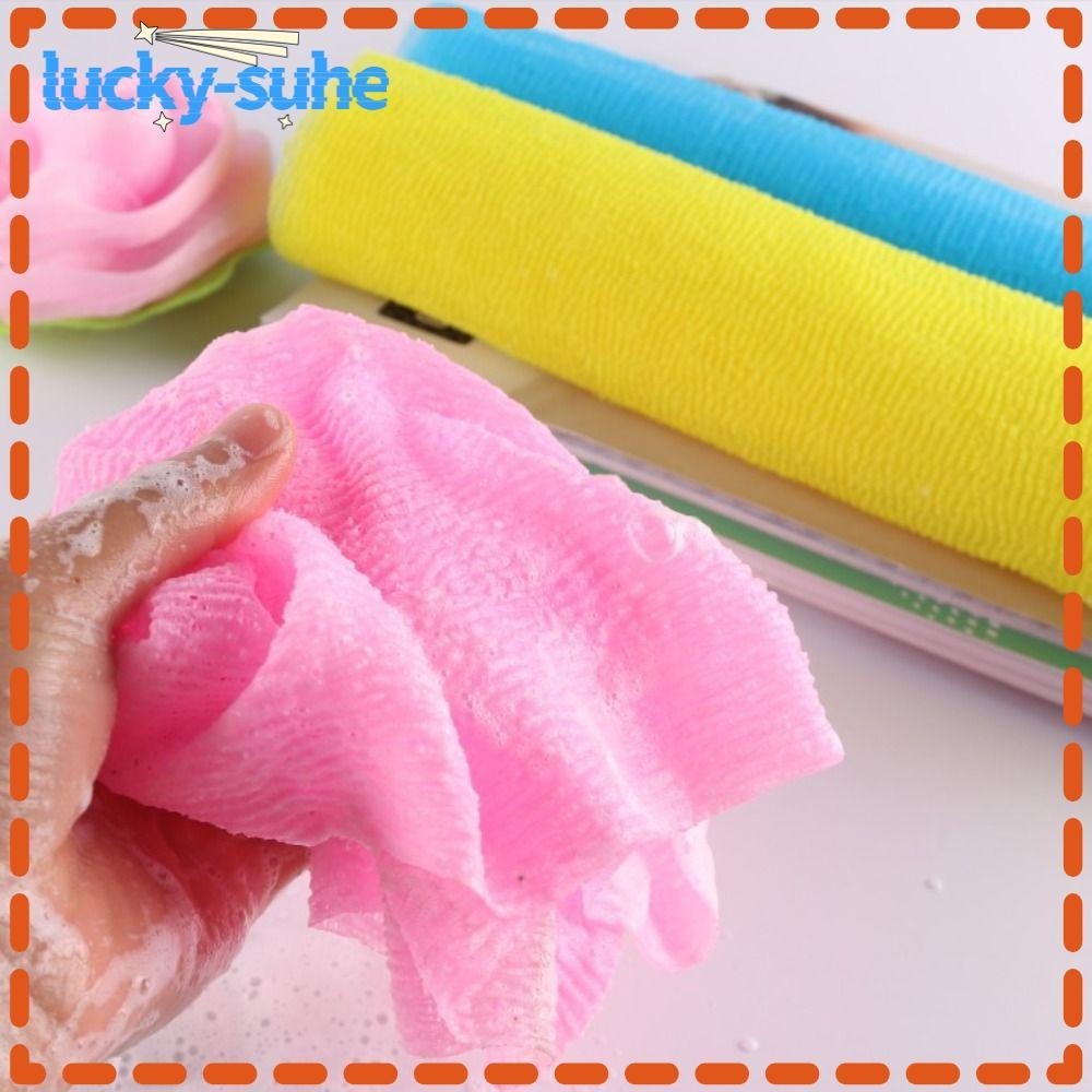 LUCKY-SUHE Back Scrub Tool, Long Strip Nylon Bath Back Scrubber, Shower ...