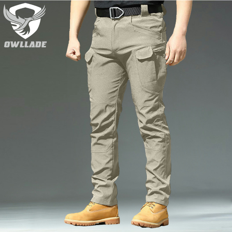 OWLLADE Tactical Cargo Pants for Men in khaki IX7 A01 | Shopee Malaysia