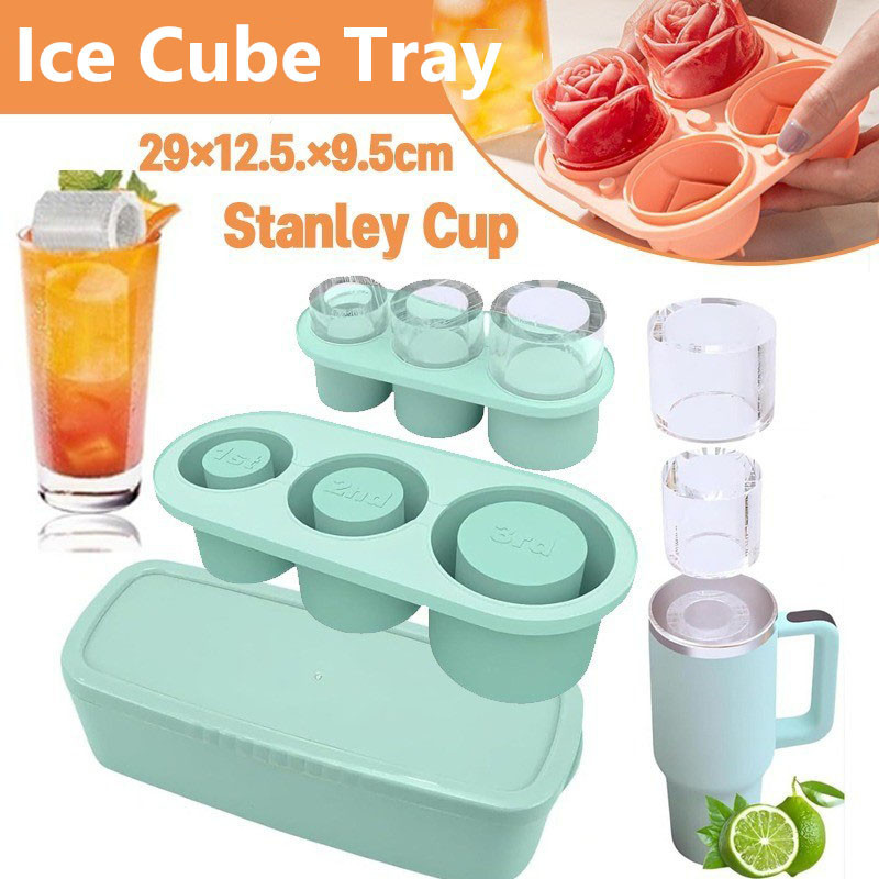 Ice Cube Mould Food Grade Silicone Molds for Ice Cube with Lid Shape ...