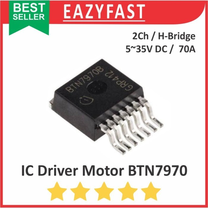 Dc Motor Driver IC BTN7970 DIP 70A 2Ch 2Ch Channel 70A H Bridge BTN BTS ...