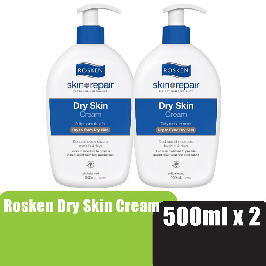 ROSKEN Dry & Sensitive Skin Hand Cream 500ml X 2 皮膚 敏感 止癢护手霜 kulit ...