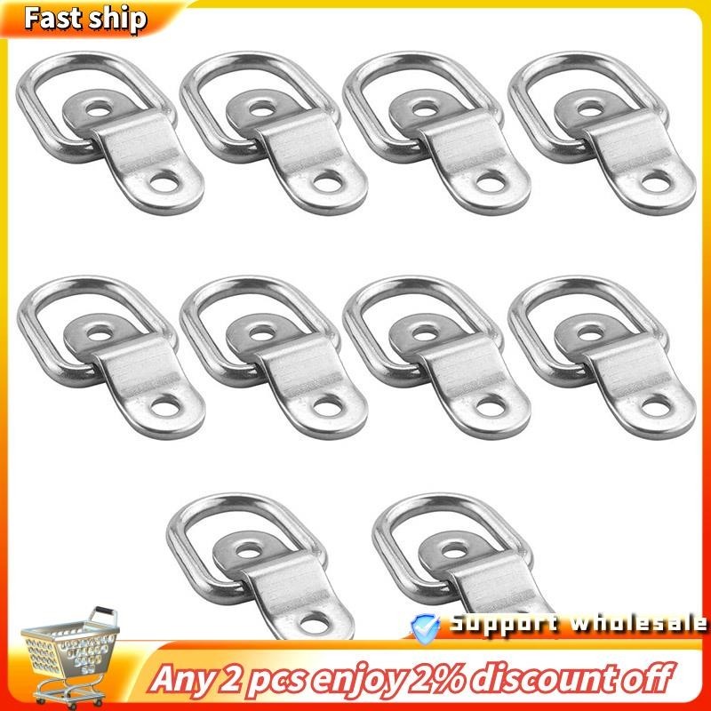 10 Pack D Ring Tie Downs, 1/4Inch Heavy Duty Tie Down D- Rings Anchor ...