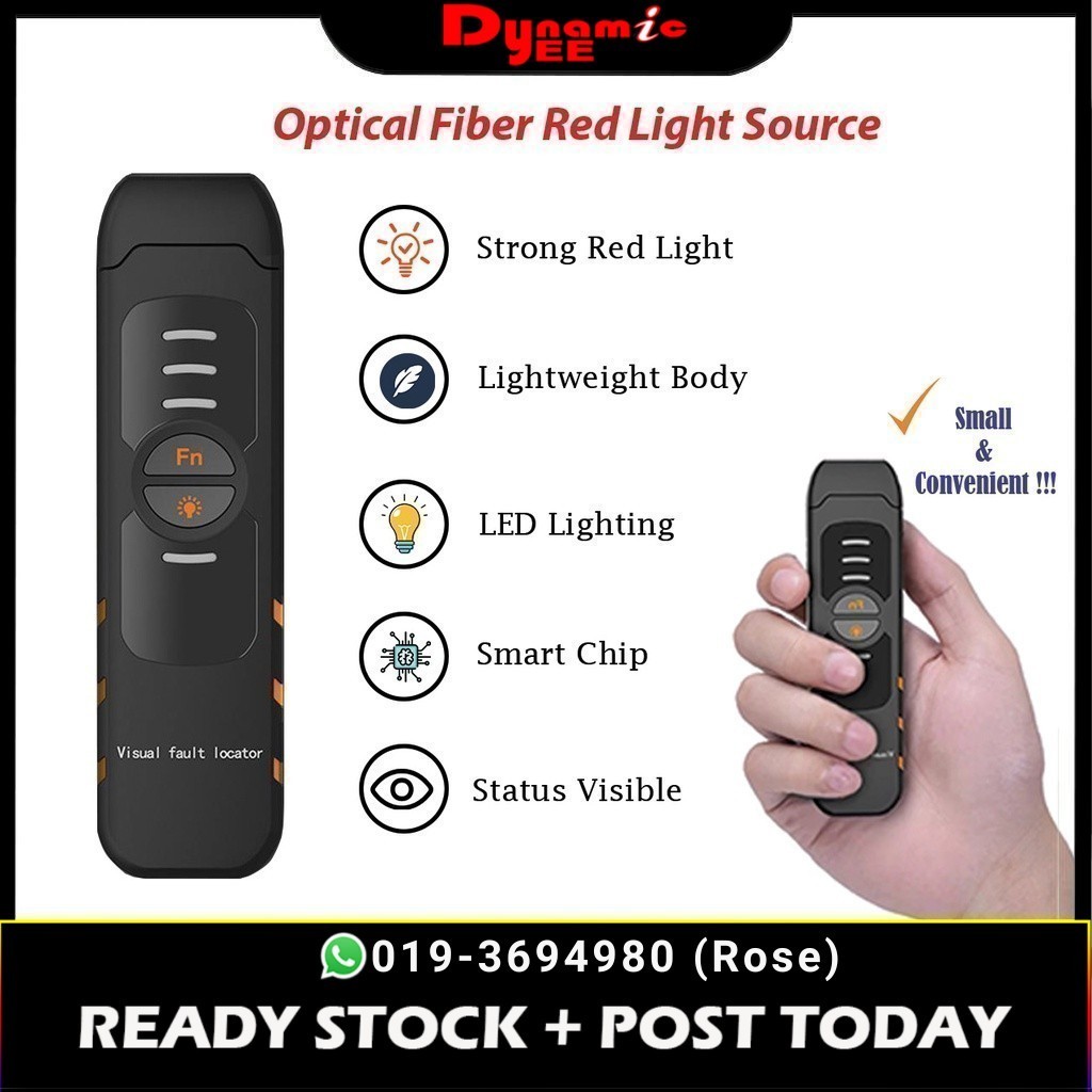 Optical Fiber Red Laser Pointer Red Light Source VFL B3S05 1mW 5KM ...