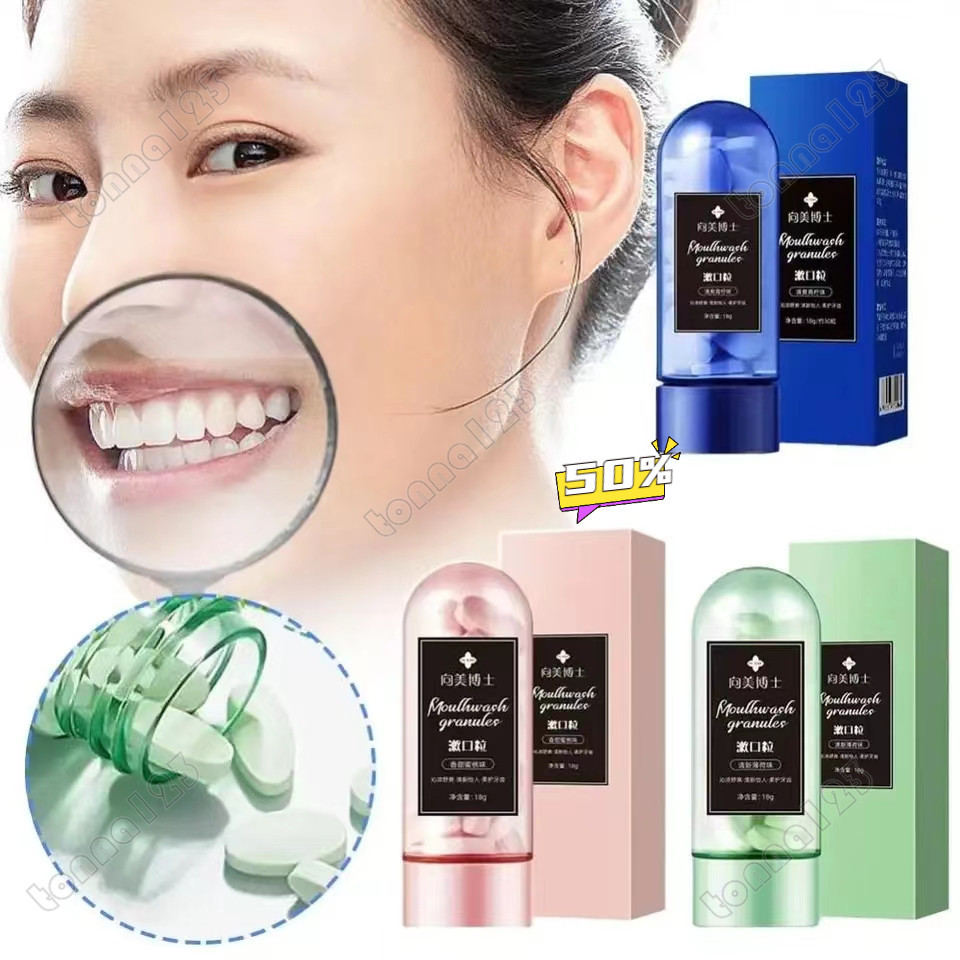 Portable Peach Gargle Granules Chewable Toothpaste For Fresh Breath And ...
