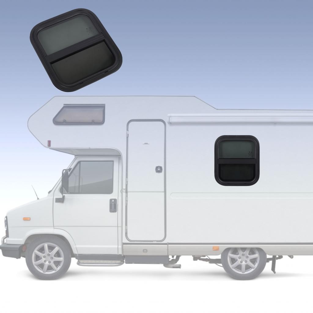 Sudi Slide Trailer Window Anti Oxidation Rounded Corner Tinted Tempered ...