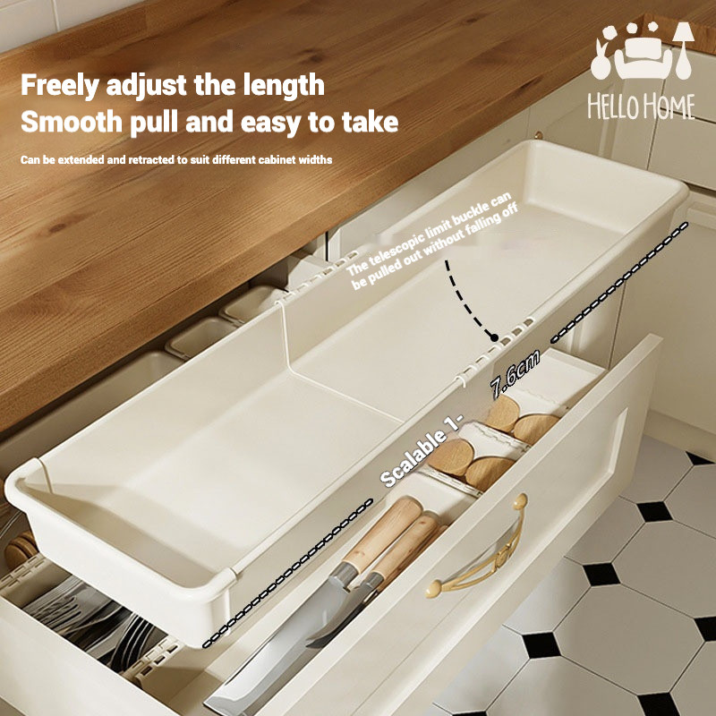 Japanese Style Adjustable Cabinet Organizer Expandable Storage Box 1-7 ...