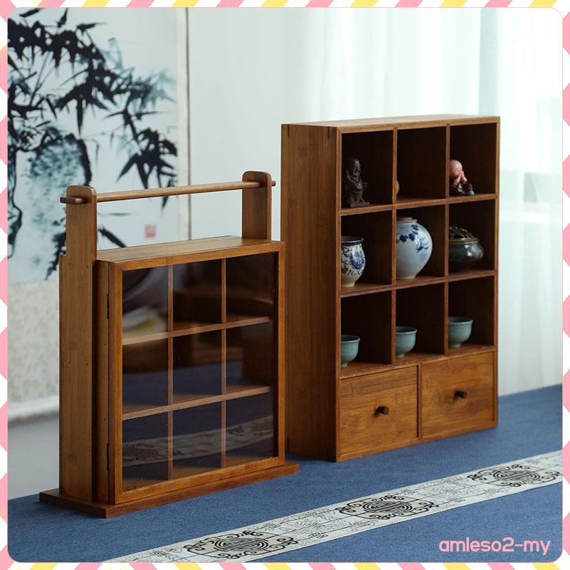 [AmlesofaMY] Tea Set Storage Rack Classic Teaware Shelf for Tea Room ...