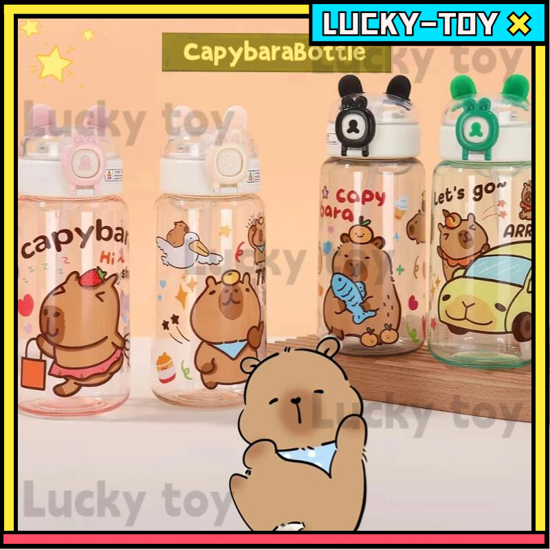 【Ready Stock 🇲🇾】500ml Botol Air Capybara Bottle Kids Straw Bpa Free ...