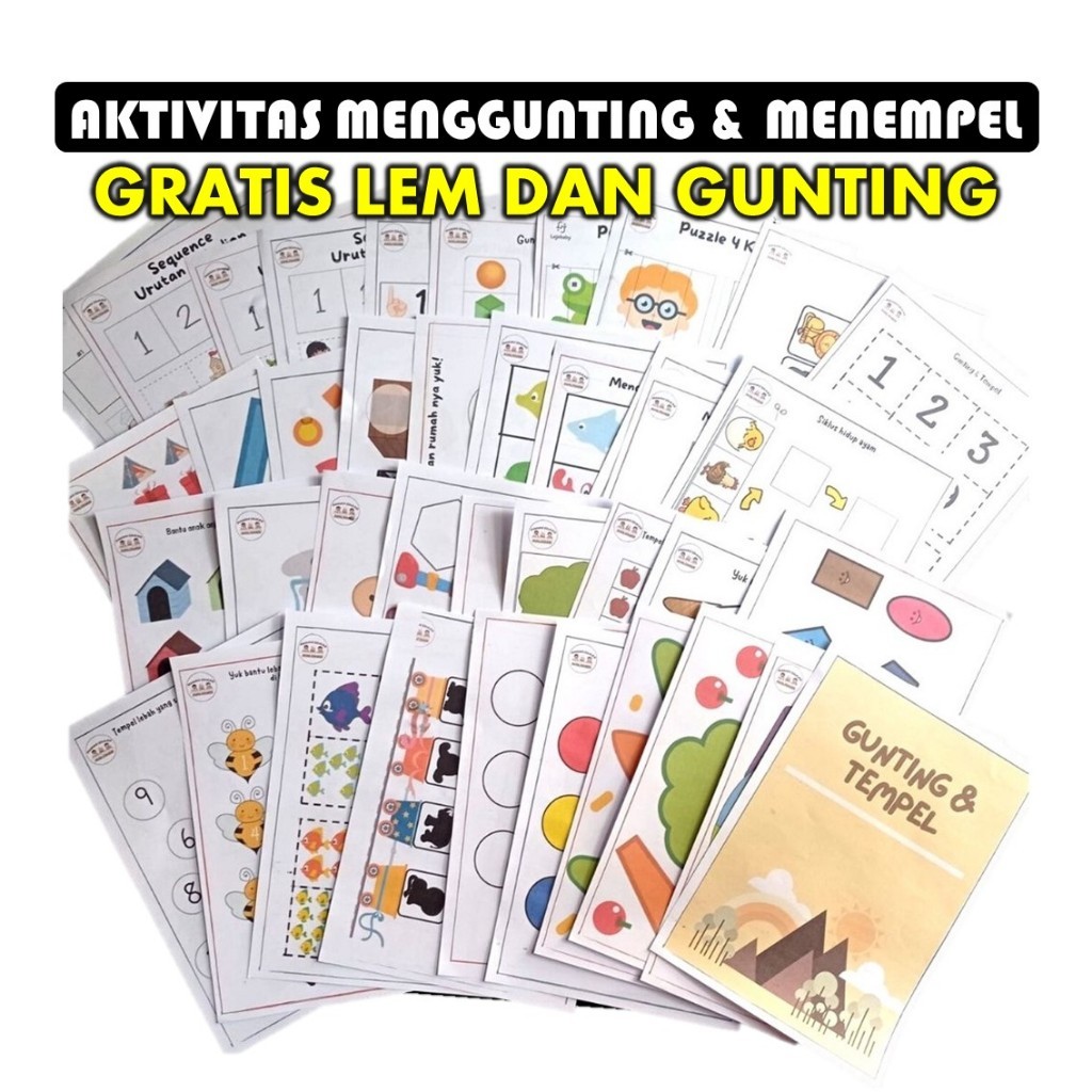 Children's Toys Cut and Stick Children's Activities Characters Cut and ...