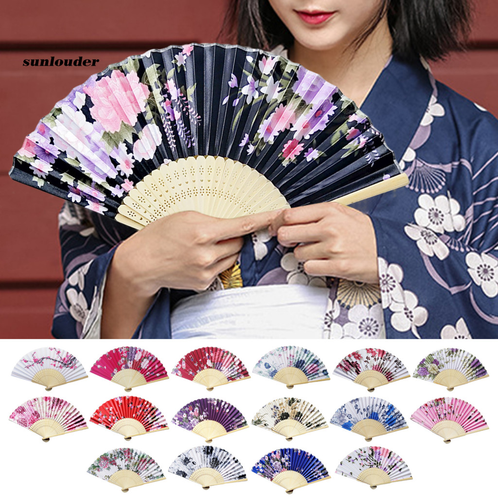 SL Foldable Bamboo Fan Japanese Style Folding Fan Japanese Bamboo ...