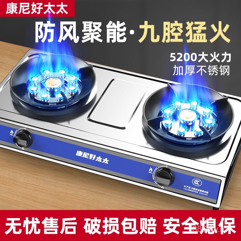 Fire Gas Stove Double Stove Household Liquefied Gas Stove Gas Stove ...