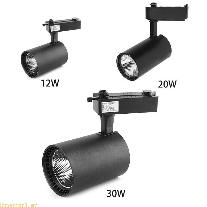 Best Black Track LED Light COB Rail Spotlights Lamp Tracking Fixture ...