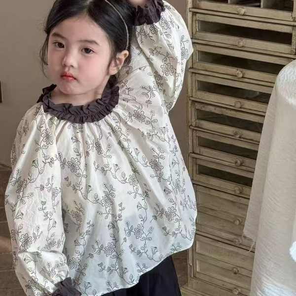baju jalan budak perempuan kemeja budak perempuan Gadis musim bunga ...