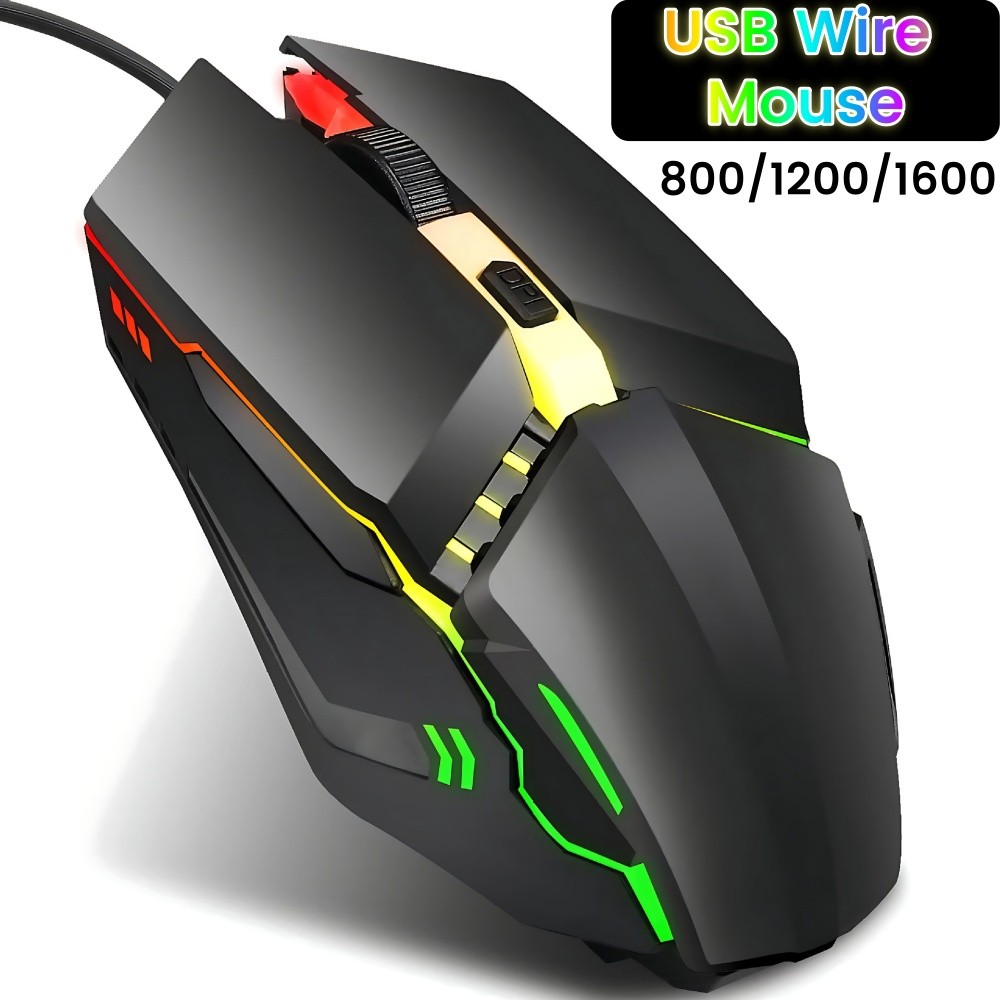 Colorful glowing mouse keyboard e-sports mouse USB wired high-value ...