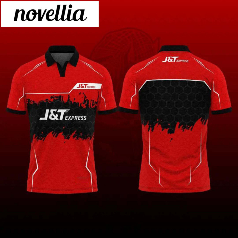 J&T Express JNT Short Sleeve POLO Shirt for Delivery Workers Breathable ...