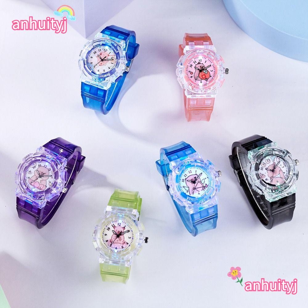 LANJ Digital Pointer Watch, Capybara Cute Cartoon Electronic Watch ...