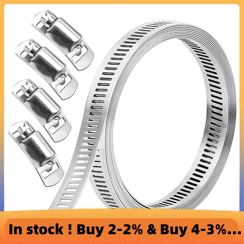 Hose Clamps Stainless Steel Adjustable 3meters Hose Clamp Set Snail ...