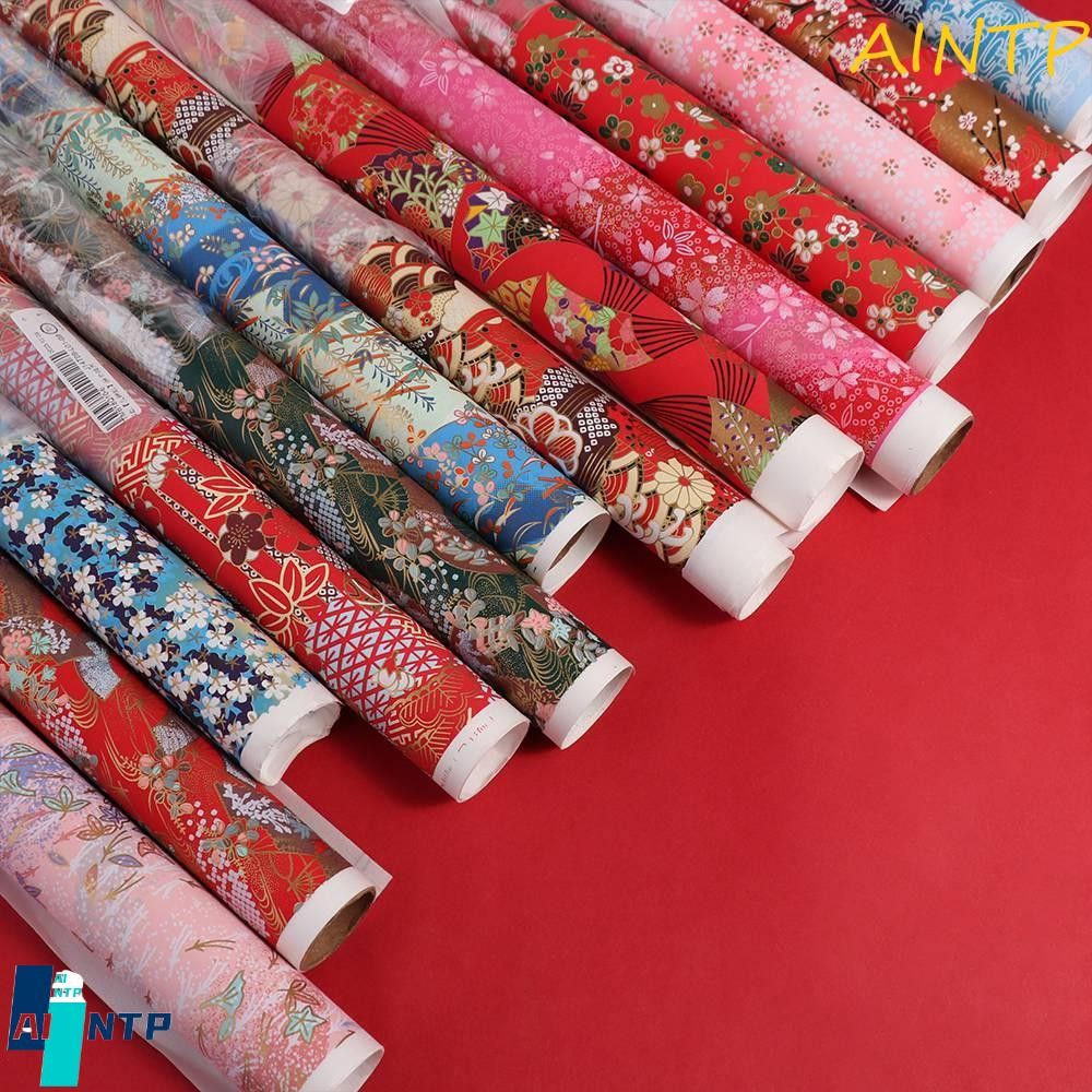 AINTP Japanese Style Gift Wrap Paper, Sakura Pattern Paper-cut Origami ...