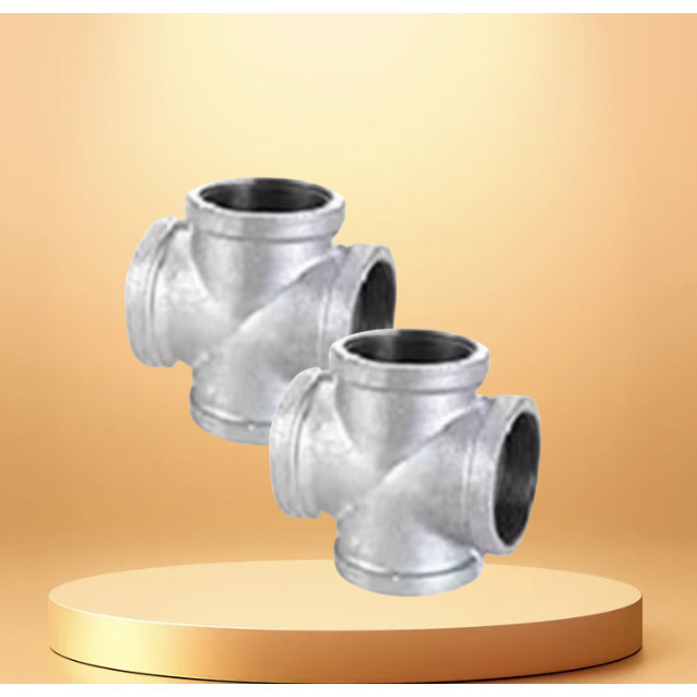 STEEL 1 1/4 1 1/2 2 SCHO 40 GI CROSS FITTINGS PIPE PLUMBING | Shopee ...