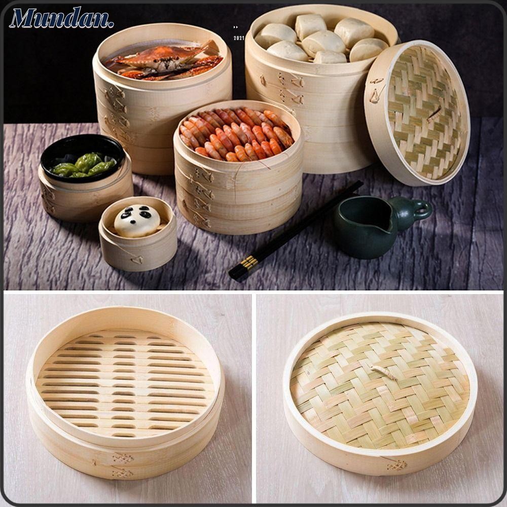 MUNDAN Dumpling Steamers, Dimsum Cooking Chinese Steamer Bamboo Steamer ...