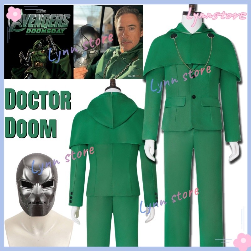 MARVEL DOCTOR DOOM Cosplay Costume Mask ROBERT DOWNEY Cos Uniforms ...