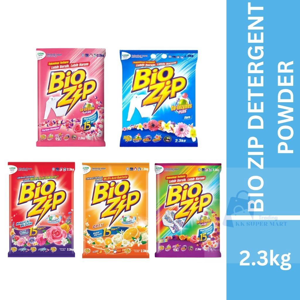 BIO ZIP Powder Laundry Detergent (2.3kg) | Shopee Malaysia