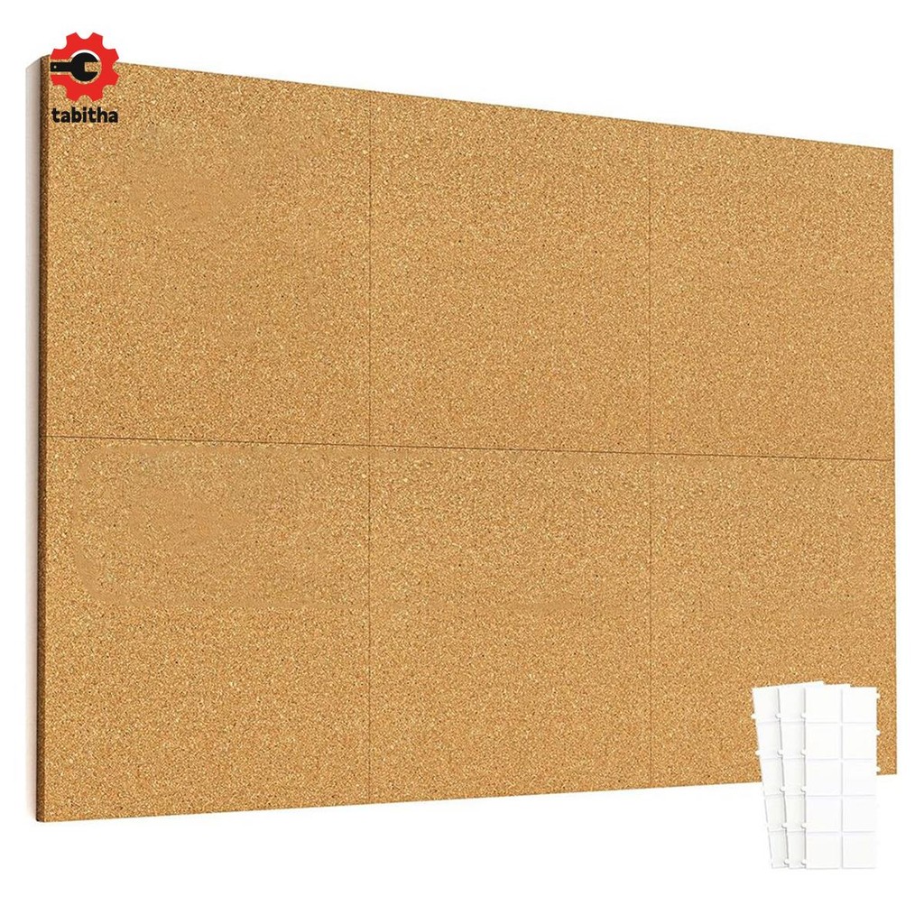 12inch X 12inch Cork Tiles, 6 Pack Cork Boards for Wall with Safe ...