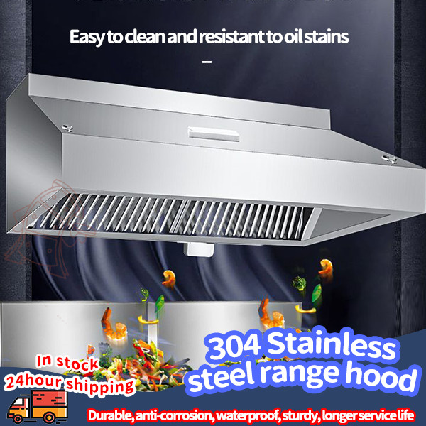 🔥Ready Stock🔥304 Stainless steel hood range hood/Exhaust Hood ...