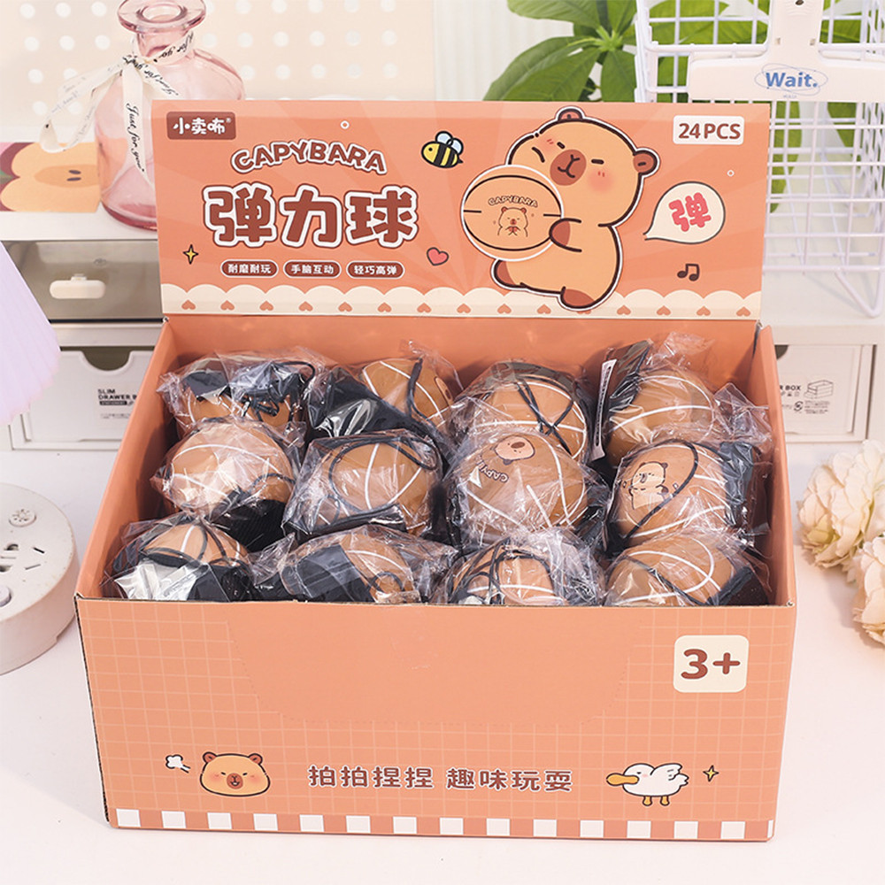 Capybara Wrist Return Ball,Wrist Balls on a String Rubber Rebound ...