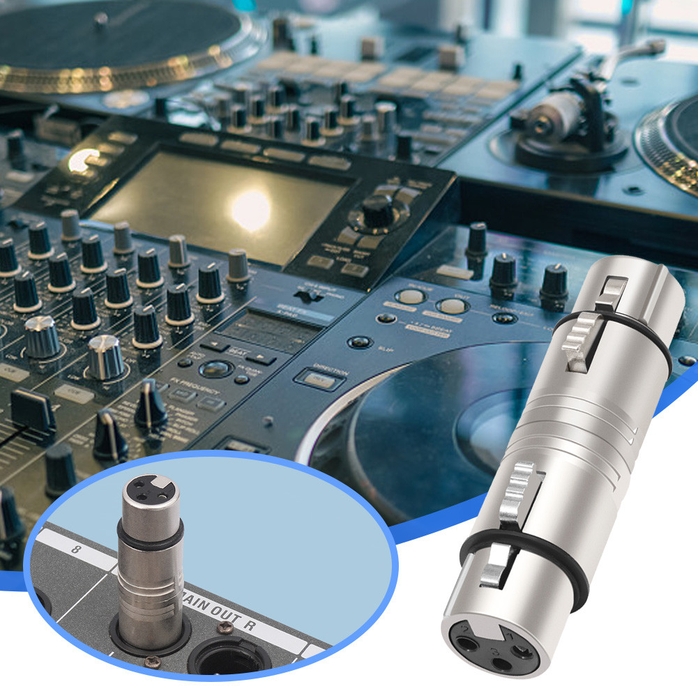 XLR Female To Female Adapter XLR 3 Pin to 3 Pin Microphone Line Adapter ...