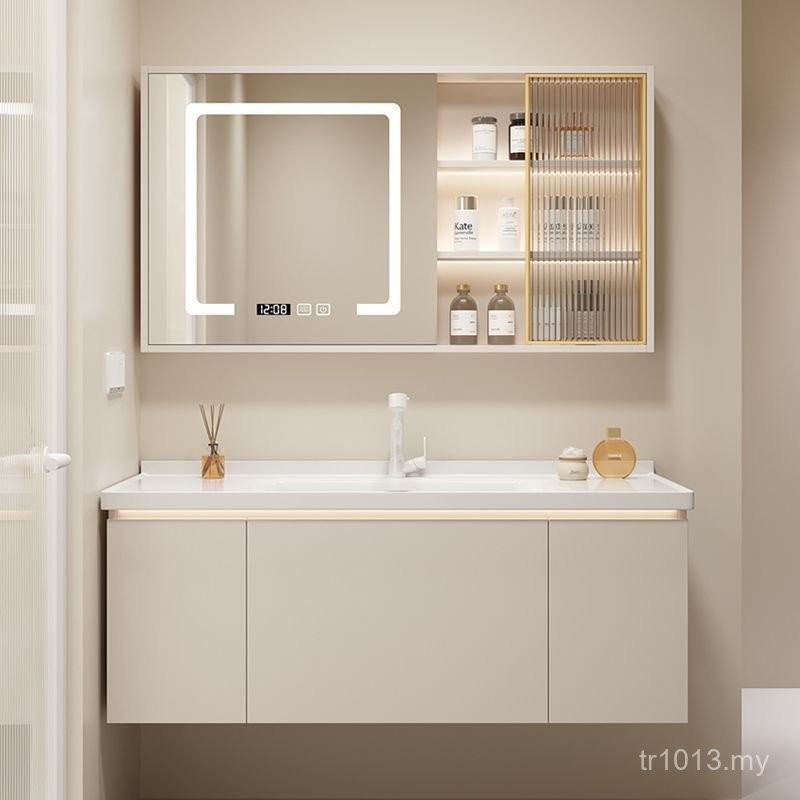 Cabinet Wash Smart Solid Wood Cabinet Washbasin Washing Machine Wall ...