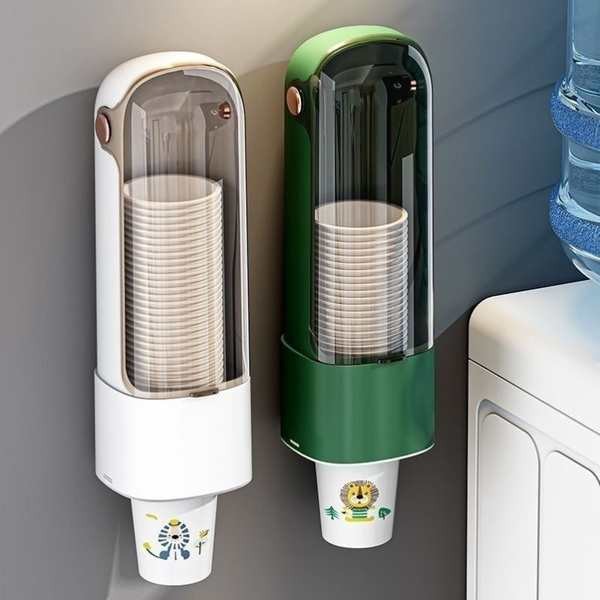 Desktop display rack tempat letak cawan plastik Pengambil cawan sekali ...