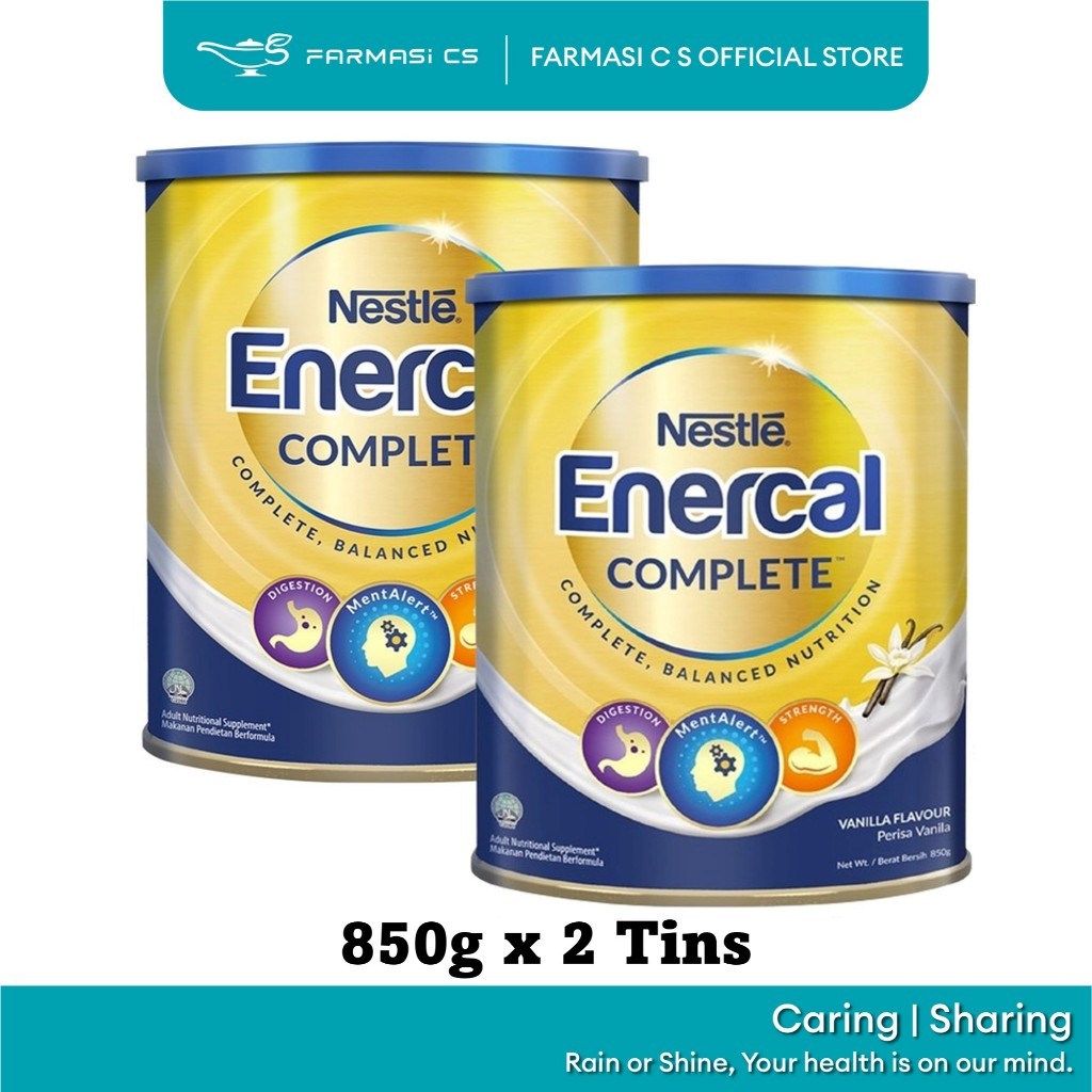 Enercal Complete 850g x 2 tins (TWIN) EXP:03/2027 [ nestle, vanilla, complete & balance ...