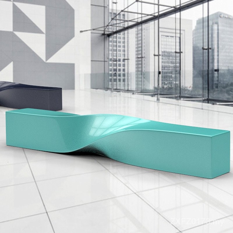 Shopping Mall Glass Steel Seat Twisted Bench Park Twist Outdoor Bench ...