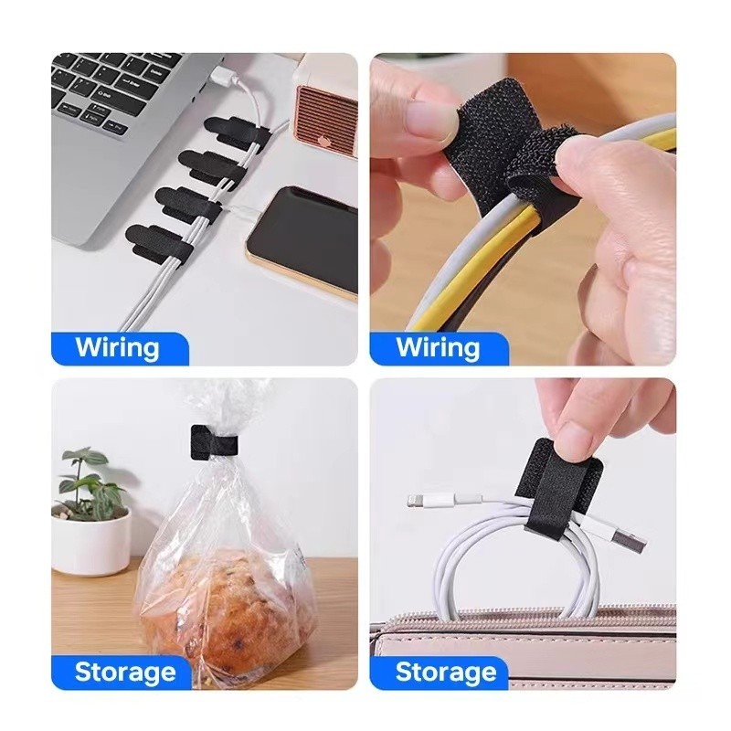 5/10/20PCS Reusable Cable Ties Fastening Wire Organizer Cord Rope ...