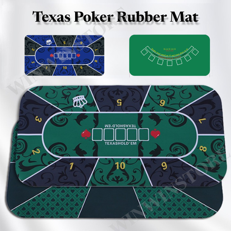 High Quality Poker Rubber Mat Texas Holdem Rubber Mat Blackjack 21 Anti ...