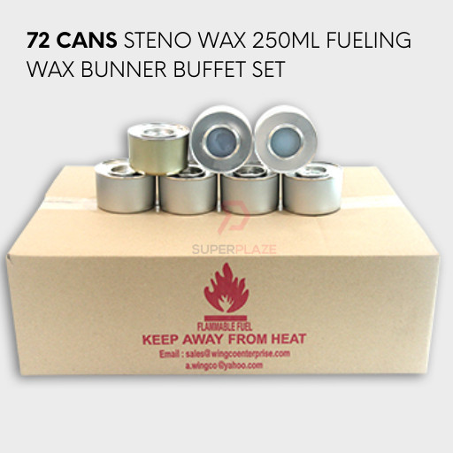 72 Cans Steno Wax 250ml Fueling Wax Burner Buffet Set Heating Wax ...
