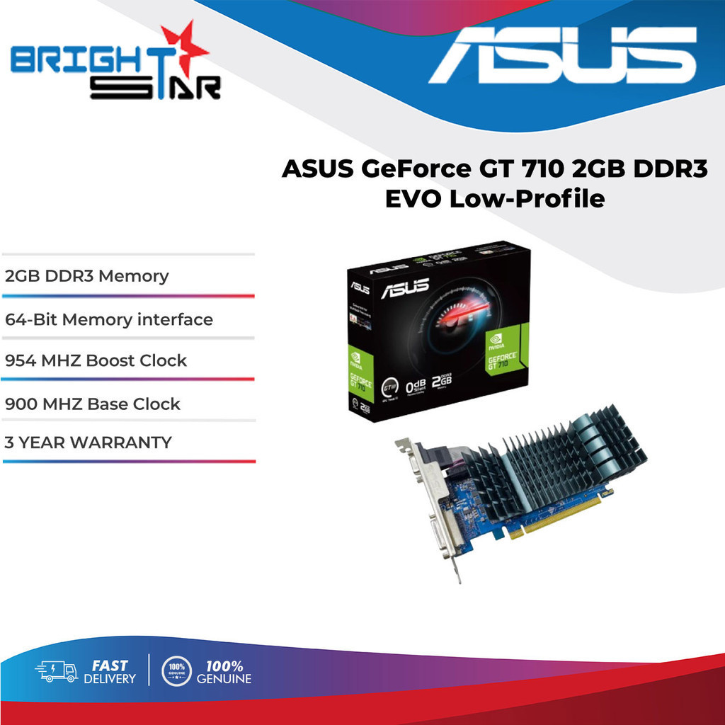 ASUS GeForce GT 710 2GB DDR3 EVO | Shopee Malaysia