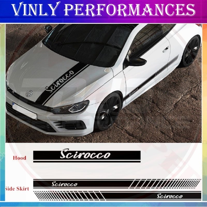 For-Volkswagen Scirocco Car Sport Styling Hood Engine Cover Decor ...