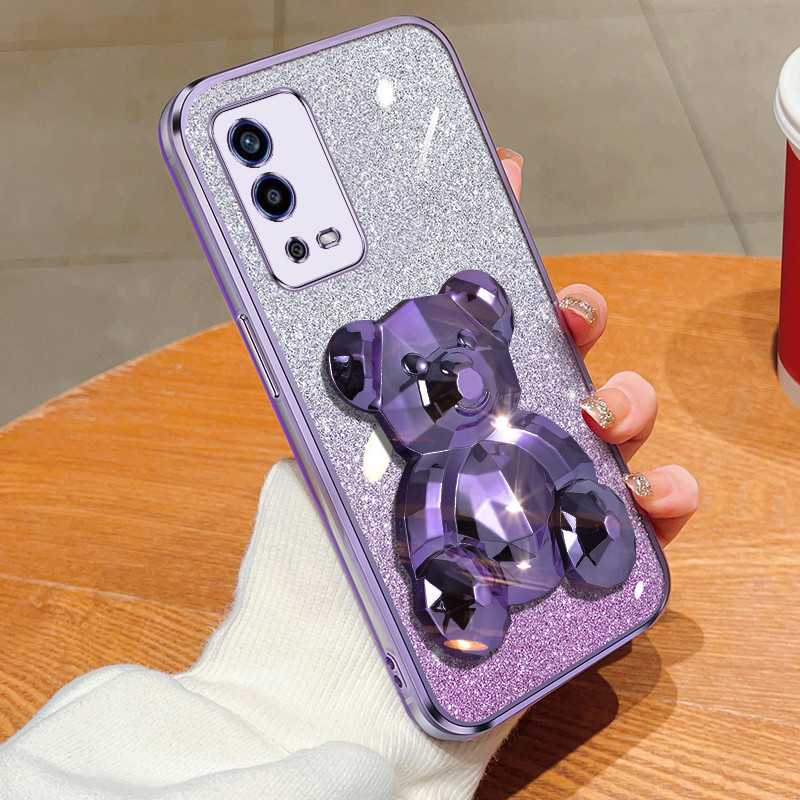 Casing Oppo A54 A55 A56 A53S 4G 5G A36 A76 4G Teddy Bear Stand Bracket ...