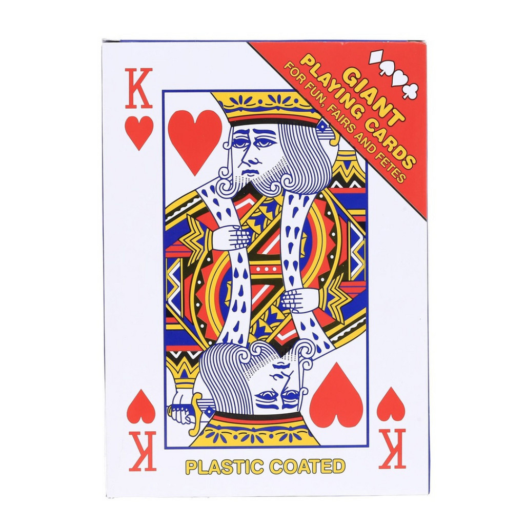 Giant Jumbo Poker Cards Casino Full Deck Oversized Playing Card A4 Size ...