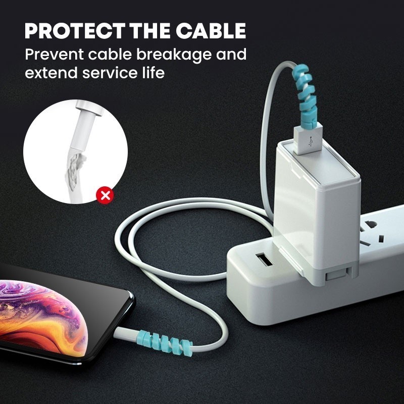 Cable wire charger cord guard prevent data cable damage USB earphone ...