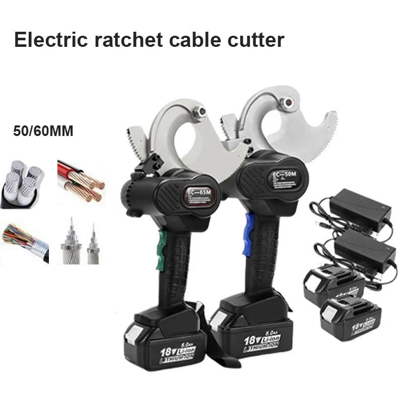 Electric Ratchet Cable Cutter, Heavy Duty Wire Cutter For Aluminum ...