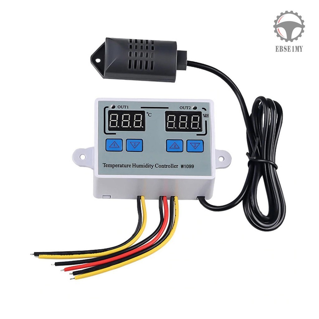 Dual Digital Temperature Humidity Controller Home Fridge Thermostat ...