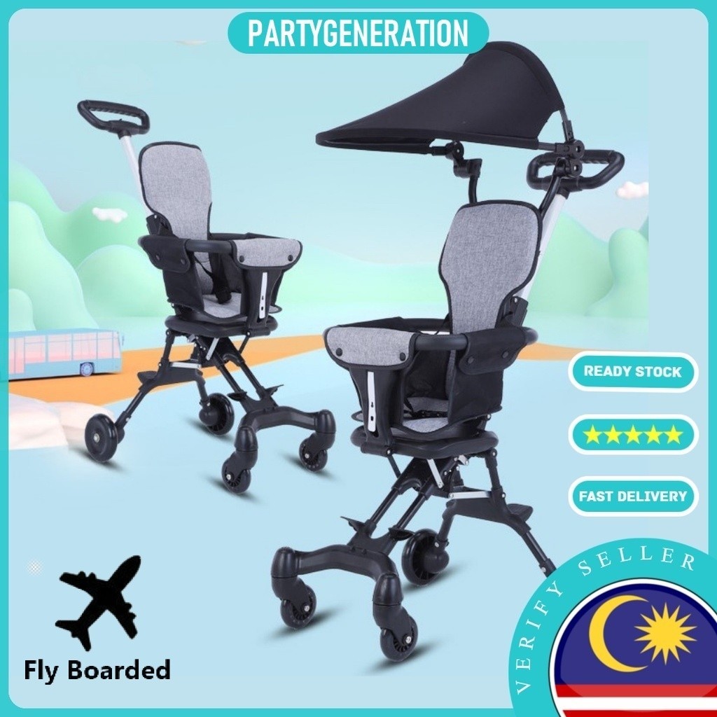 Baru Hot item magic stroller 4 wheel fordable & portable soft cushion ...