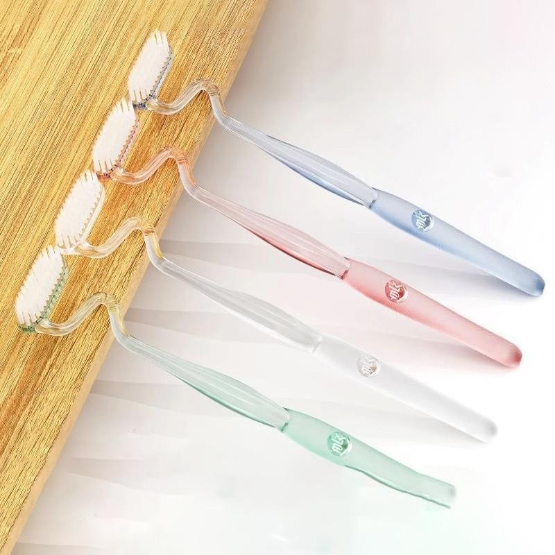 S-Shaped Vertical Toothbrush For Cleaning And Massaging Gums On Adult ...