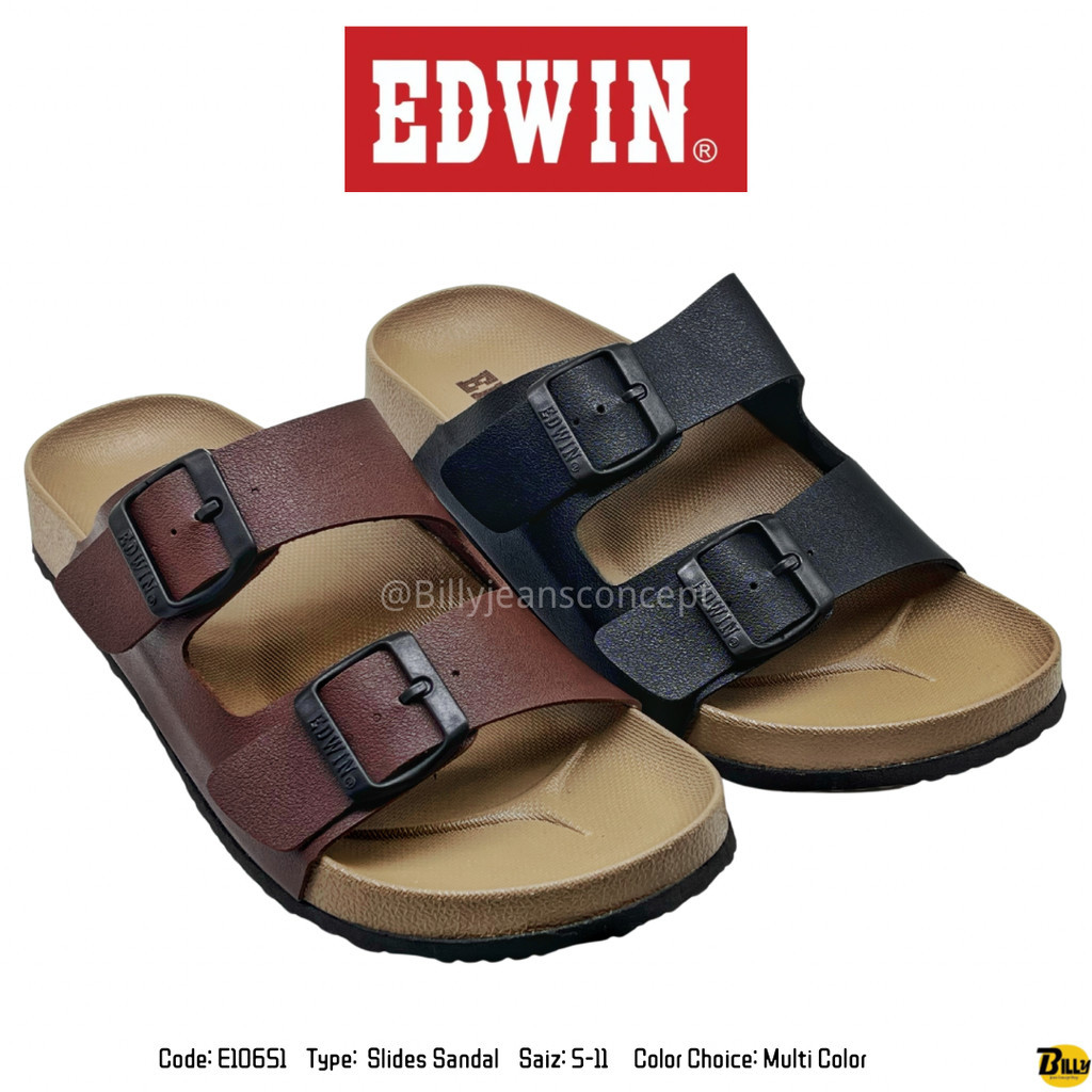 EDWIN Brand Men’s Casual Slip on Slides Sandal ( E10651 ) | Shopee Malaysia