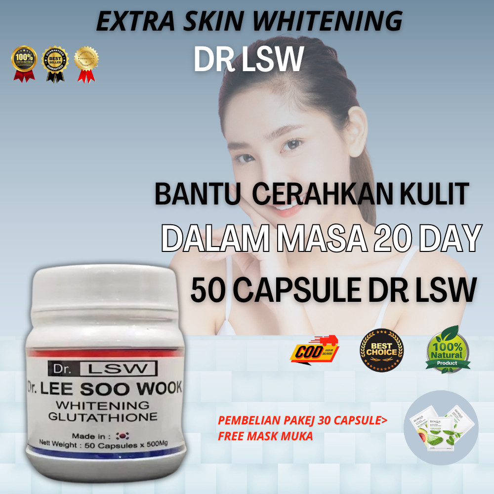 Whitening Supplement Dr Lsw Glutathione Original Pemutih Badan Kulit ...