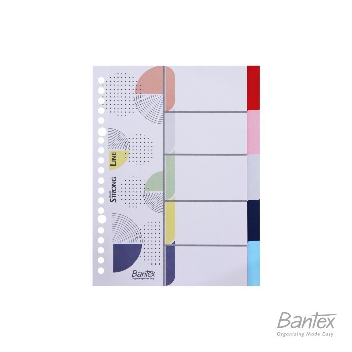 Bantex PP Color Divider for Multiring Binder A5 20 Holes / Binder ...