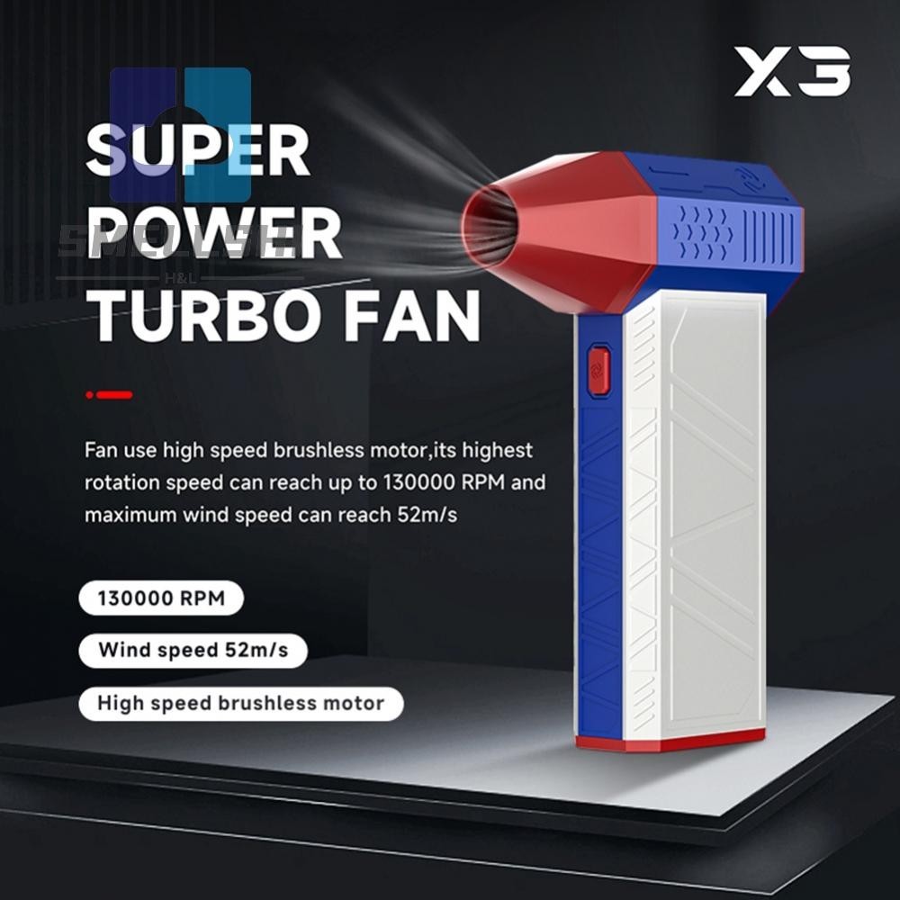 X3 violent turbo fan, speed 130000R PM, wind speed 52+ meters ...
